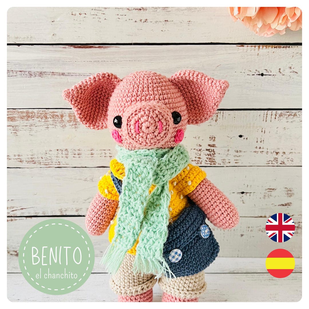 Benito the Pig | Amigurumi Pattern (ESP-ENG) - Etsy