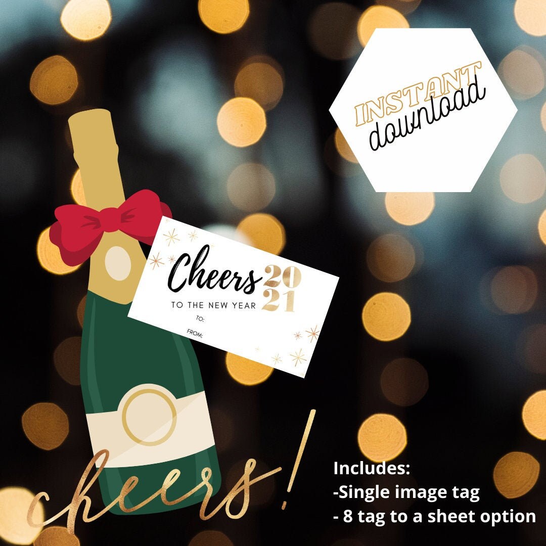 New Year Gift Tag Instant Printable - Etsy