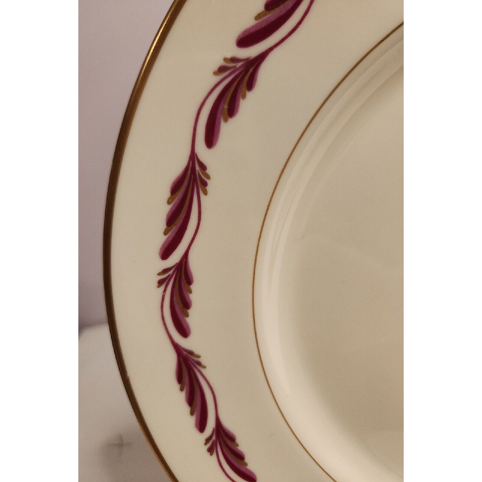 Franciscan China Arcadia Maroon Dinner Plate Set of 6 Gold Rimmed - Etsy