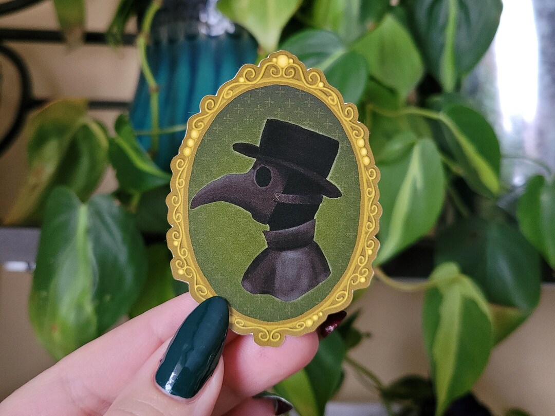 Plague Doctor Cameo Sticker | Waterproof Dishwasher Safe Victorian ...