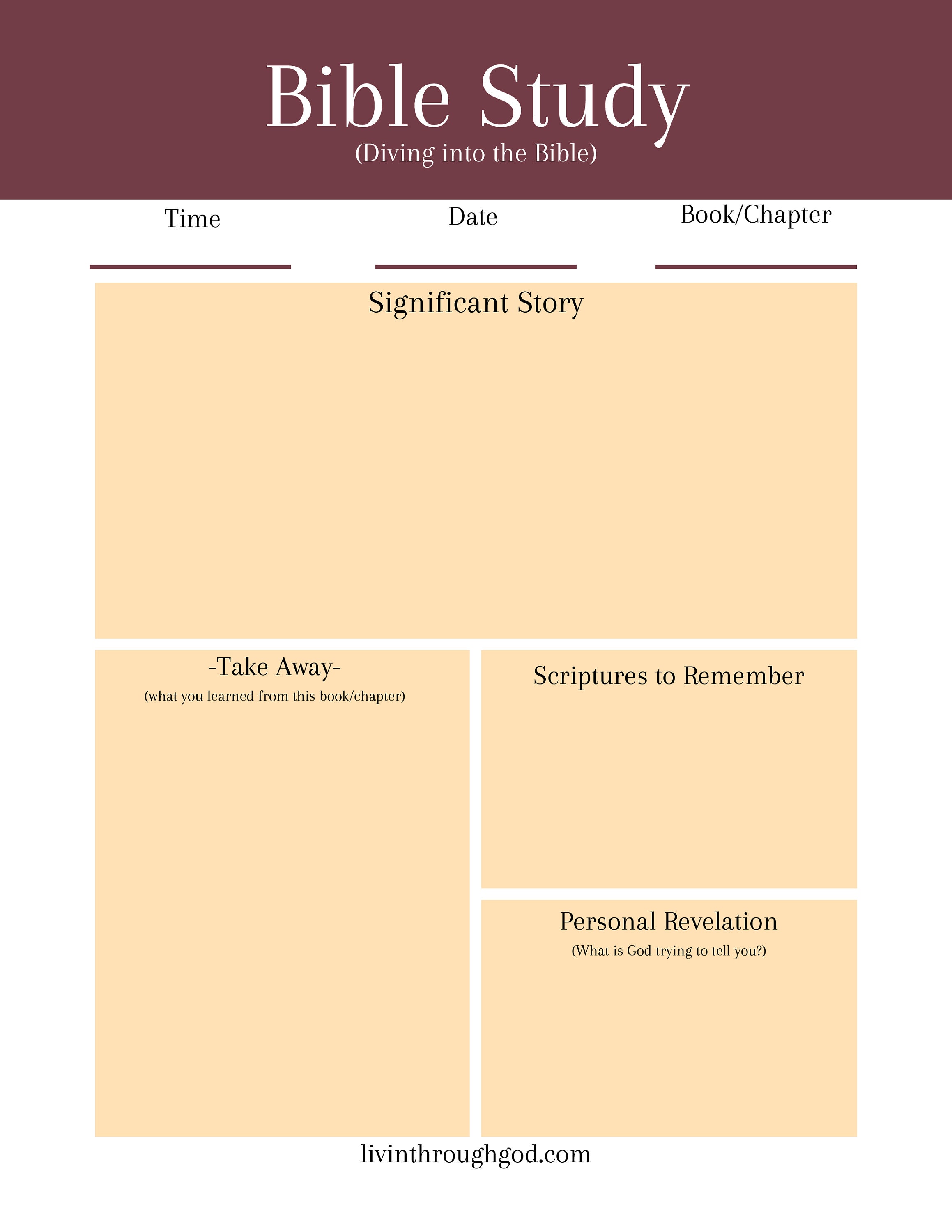 Bible Study and Prayer Journal Printable 14 Pages Editable Instant ...