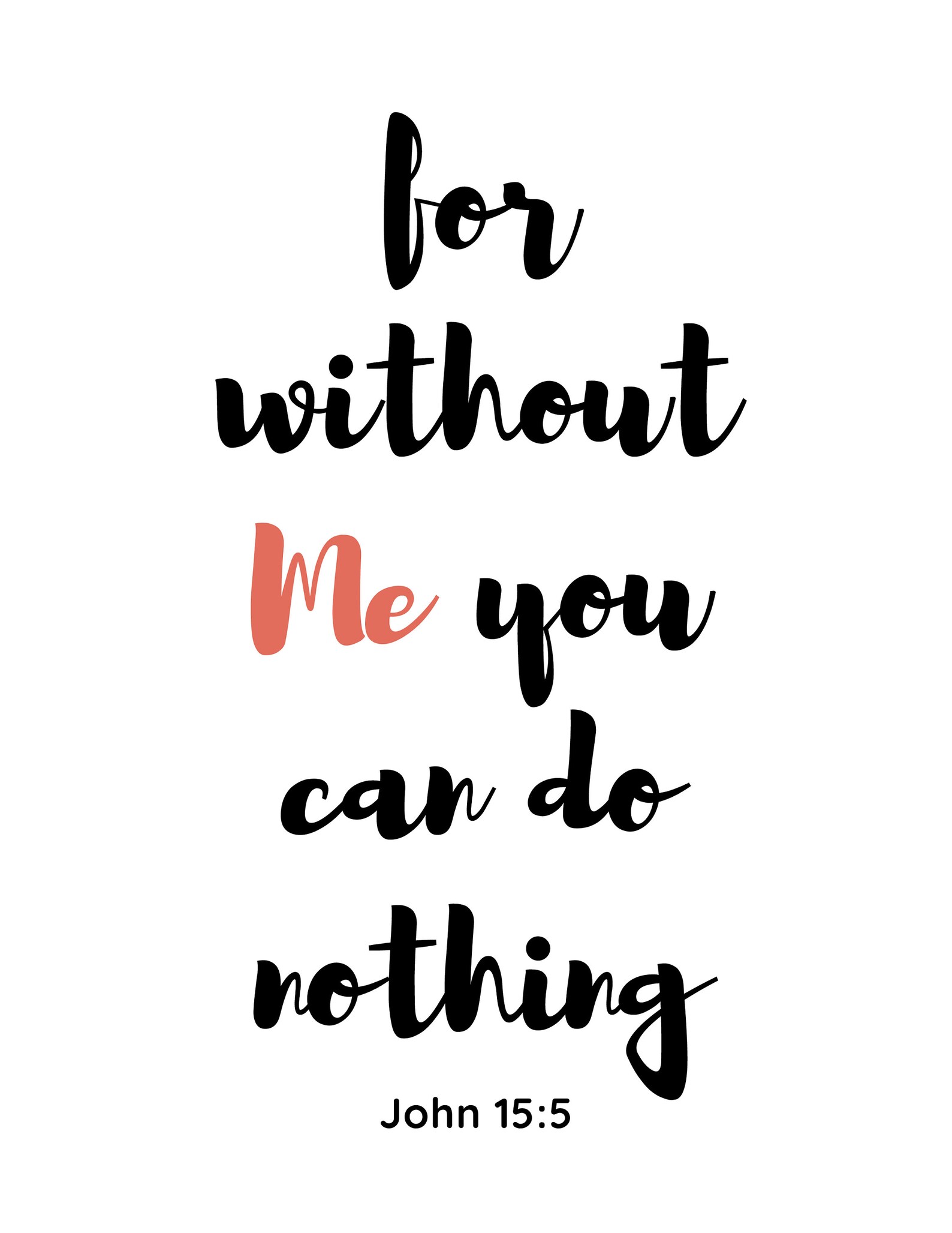 Bible Verse Art Printable | John 15:5 | Wall Art - Etsy