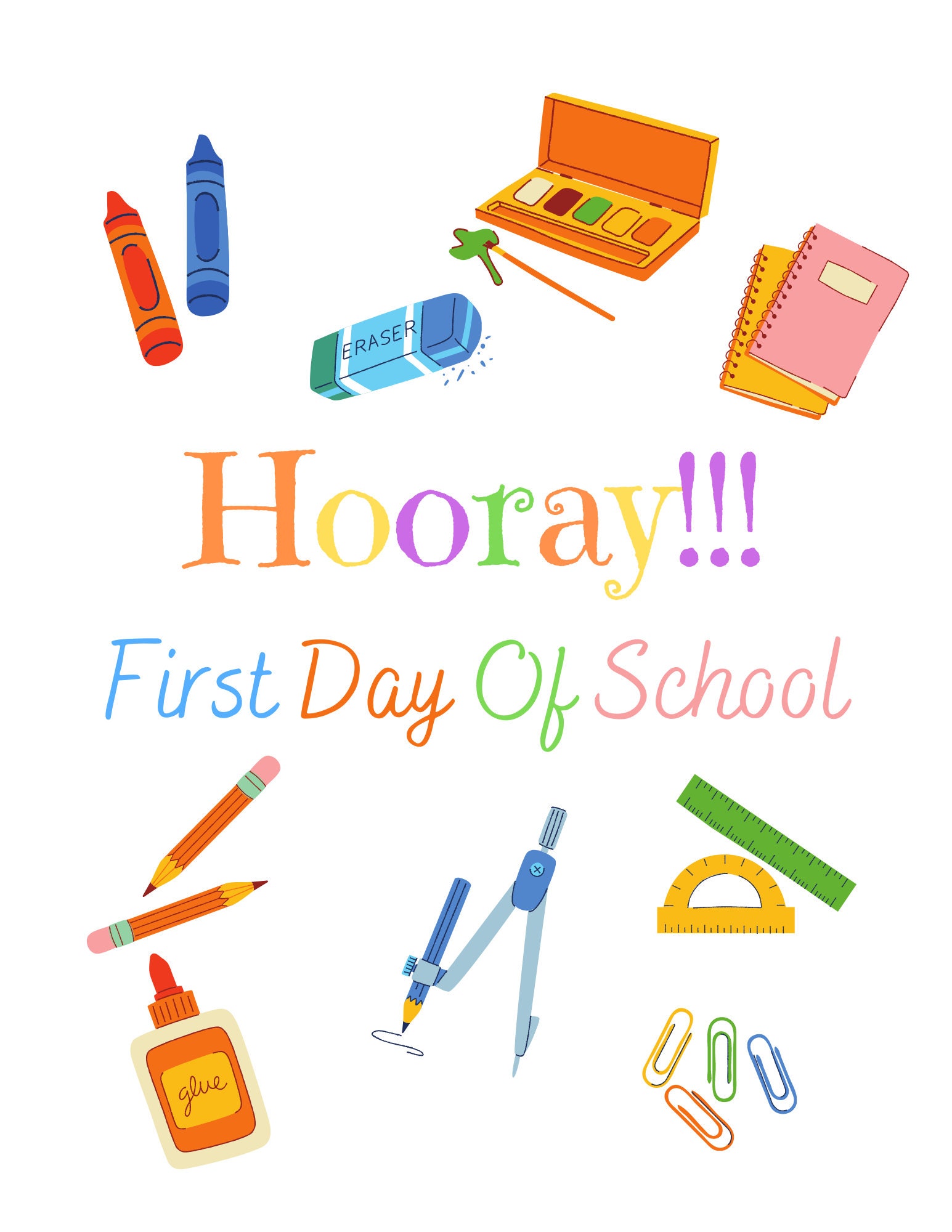 Back to School Signs/posters/sheets | Poster for First Day of School ...