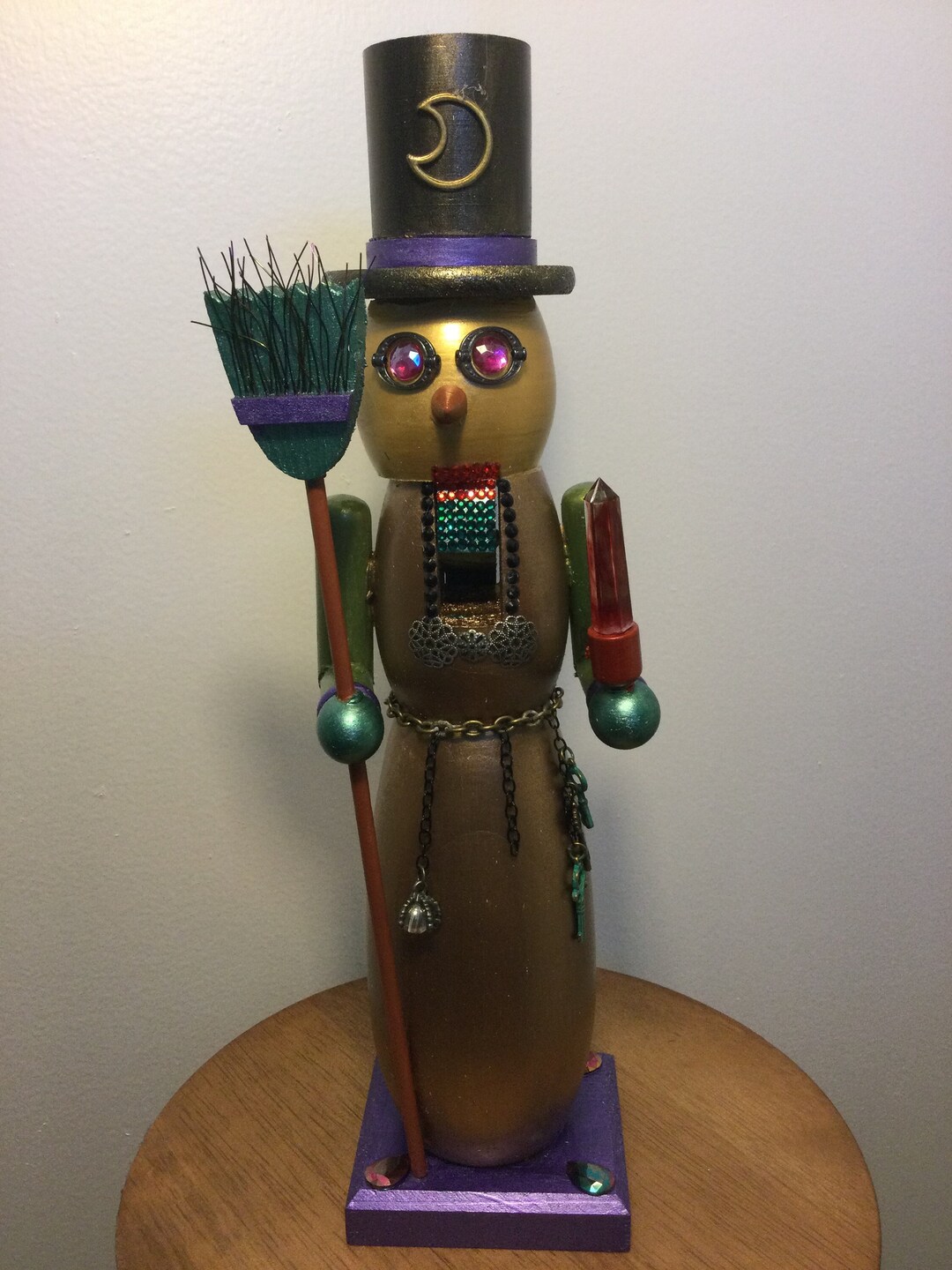 Spooky Summoner Snowman Steampunk Halloween Nutcracker Figure Gift - Etsy