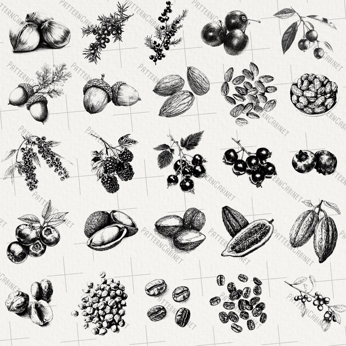 1700 Food Drawings Clipart, Food Graphics for Commercial Use, Cookbook ...