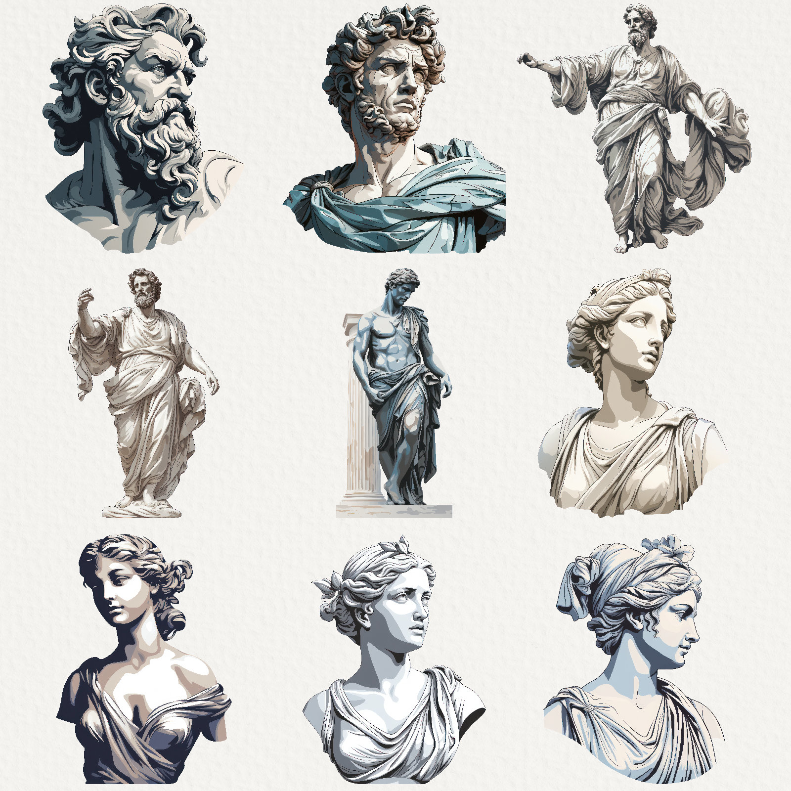20 Ancient Greece Clipart, Greek Architecture and Statues for ...