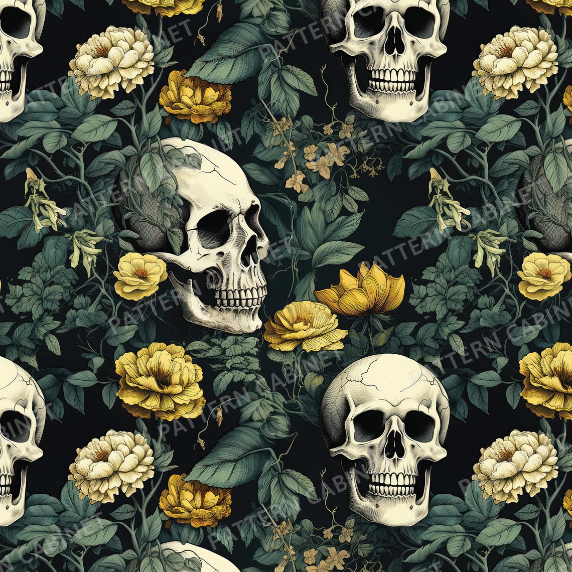 Halloween Seamless Pattern Bundle Scary Halloween Art JPG Digital ...