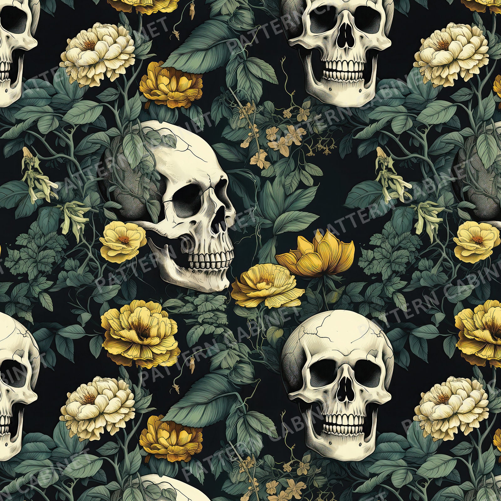 Halloween Seamless Pattern Bundle Scary Halloween Art JPG Digital ...