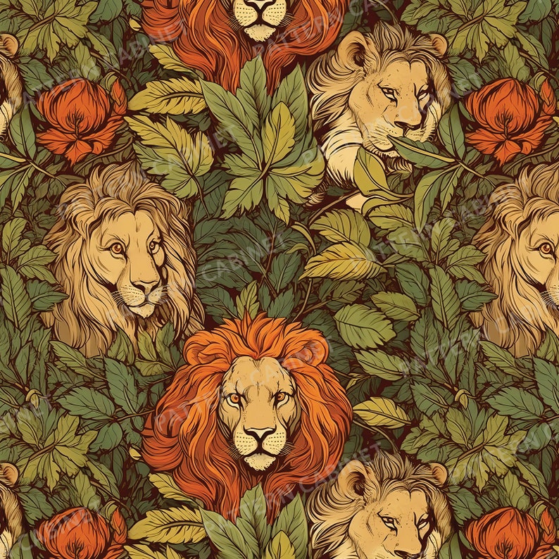 Animal Seamless Pattern Pack • Wild Animal Digital Paper • JPG Digital ...