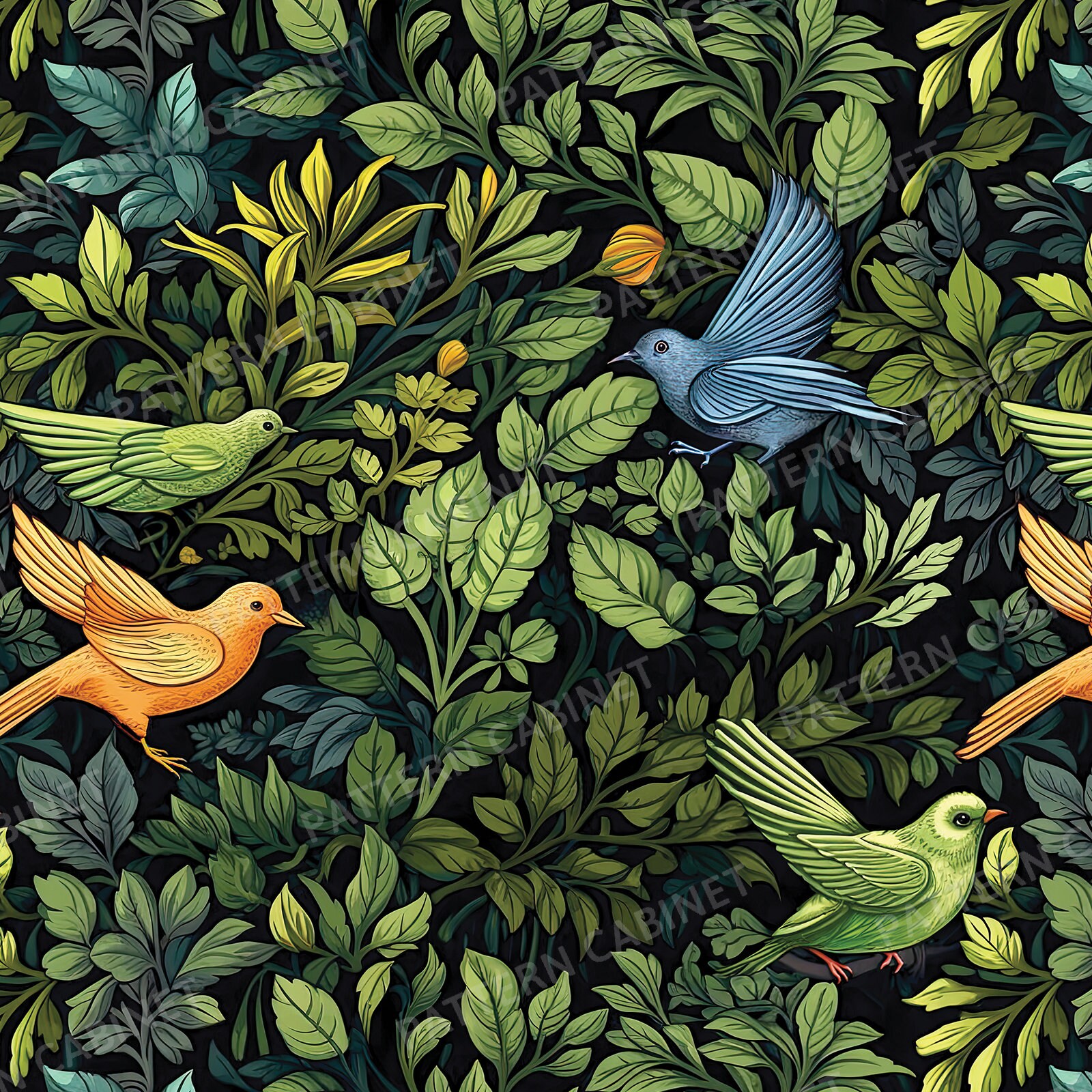 Birdwatching Seamless Pattern Bundle • Bird Digital Paper • JPG Digital ...