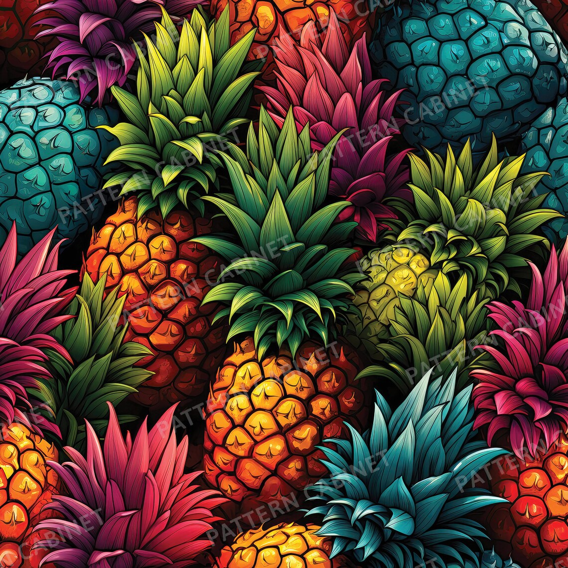 Fruit Art Seamless Pattern Bundle • Fruit Digital Paper • JPG Digital ...