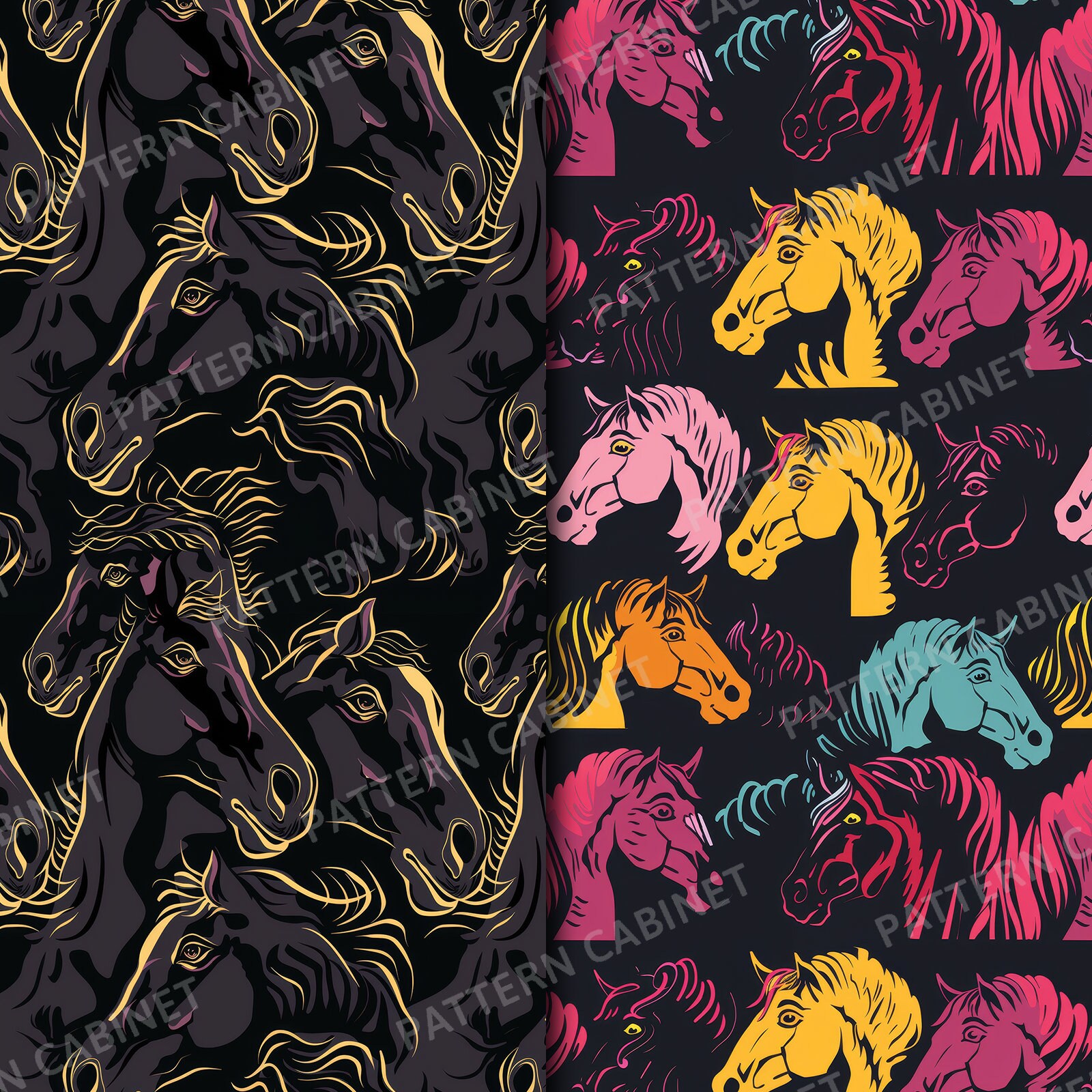 10 Wild Animals Seamless Patterns, Wildlife, Chimps, Hippos, Tigers ...
