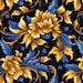 Luxury Seamless Pattern Bundle Royal Gold and Blue JPG Digital Paper ...