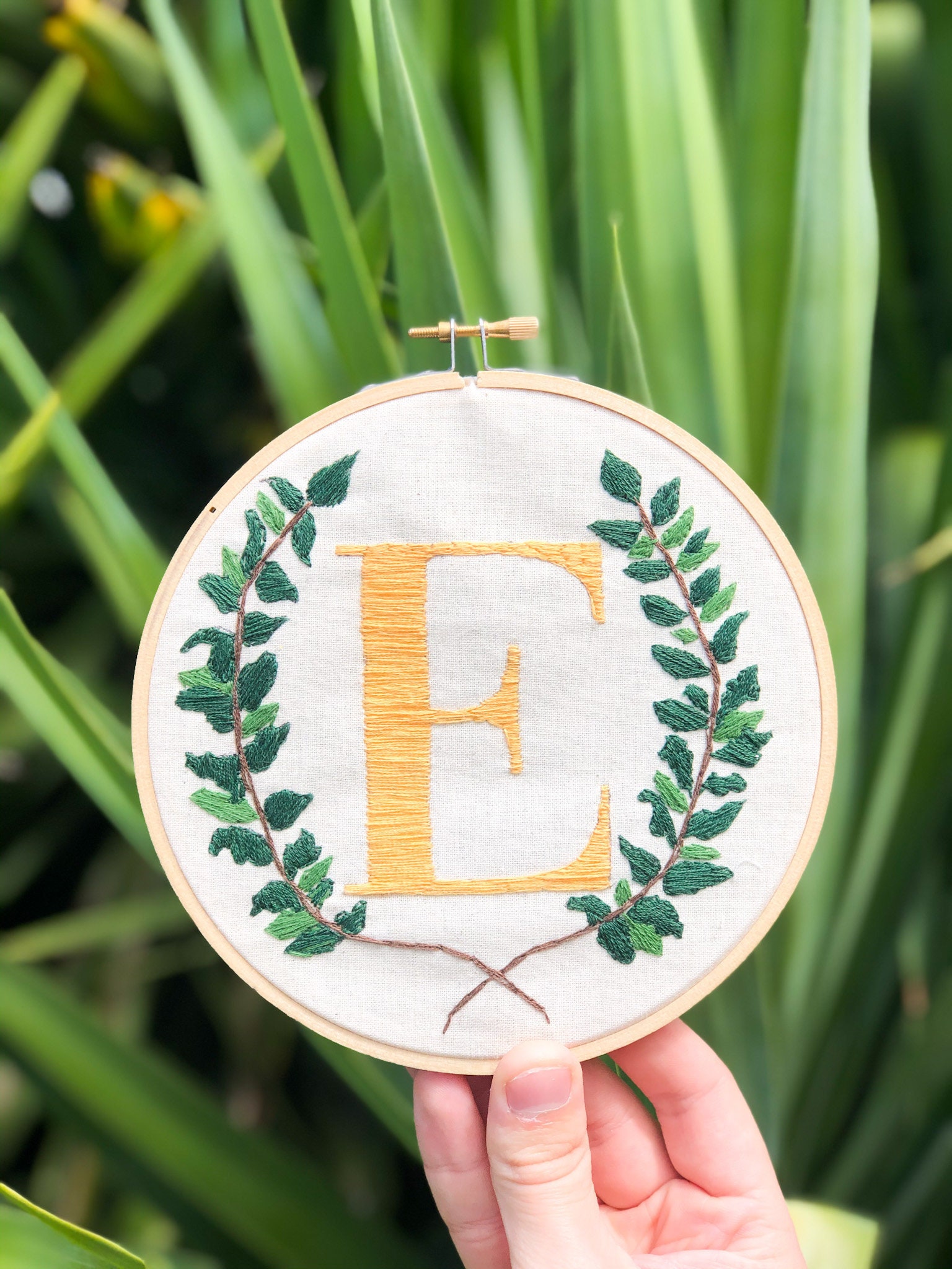 Personalised Letter Hoop Art - Etsy