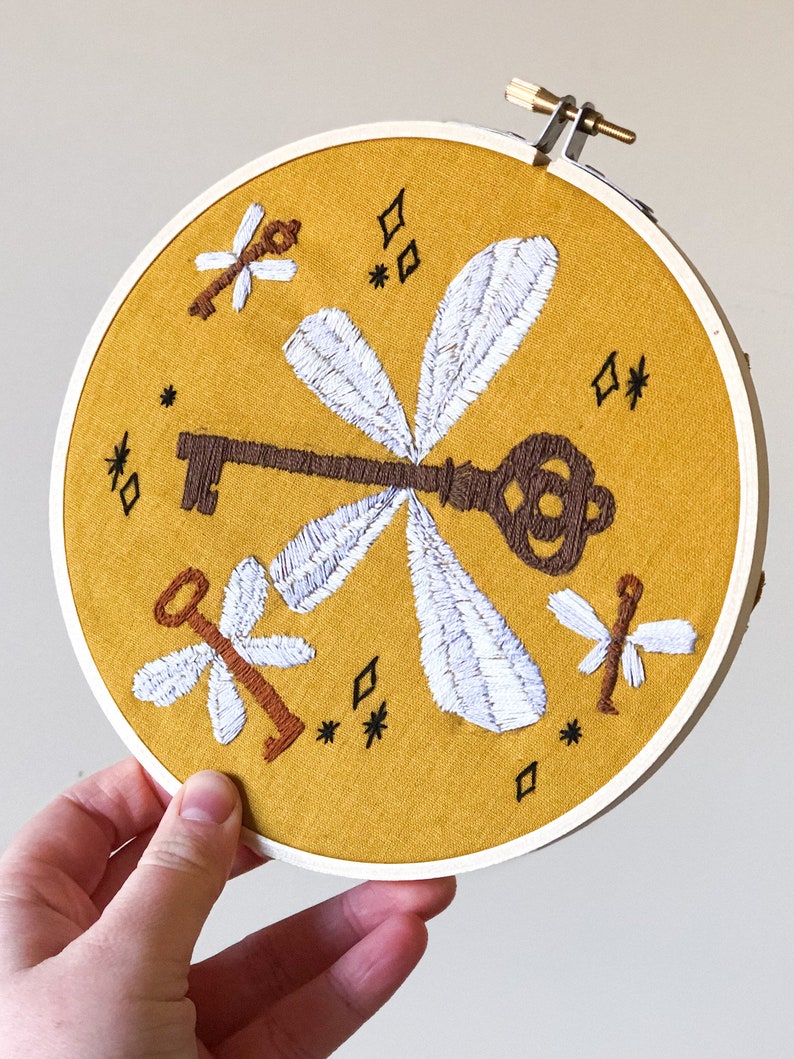 Flying Keys Embroidery Pattern // PDF Embroidery Pattern // - Etsy