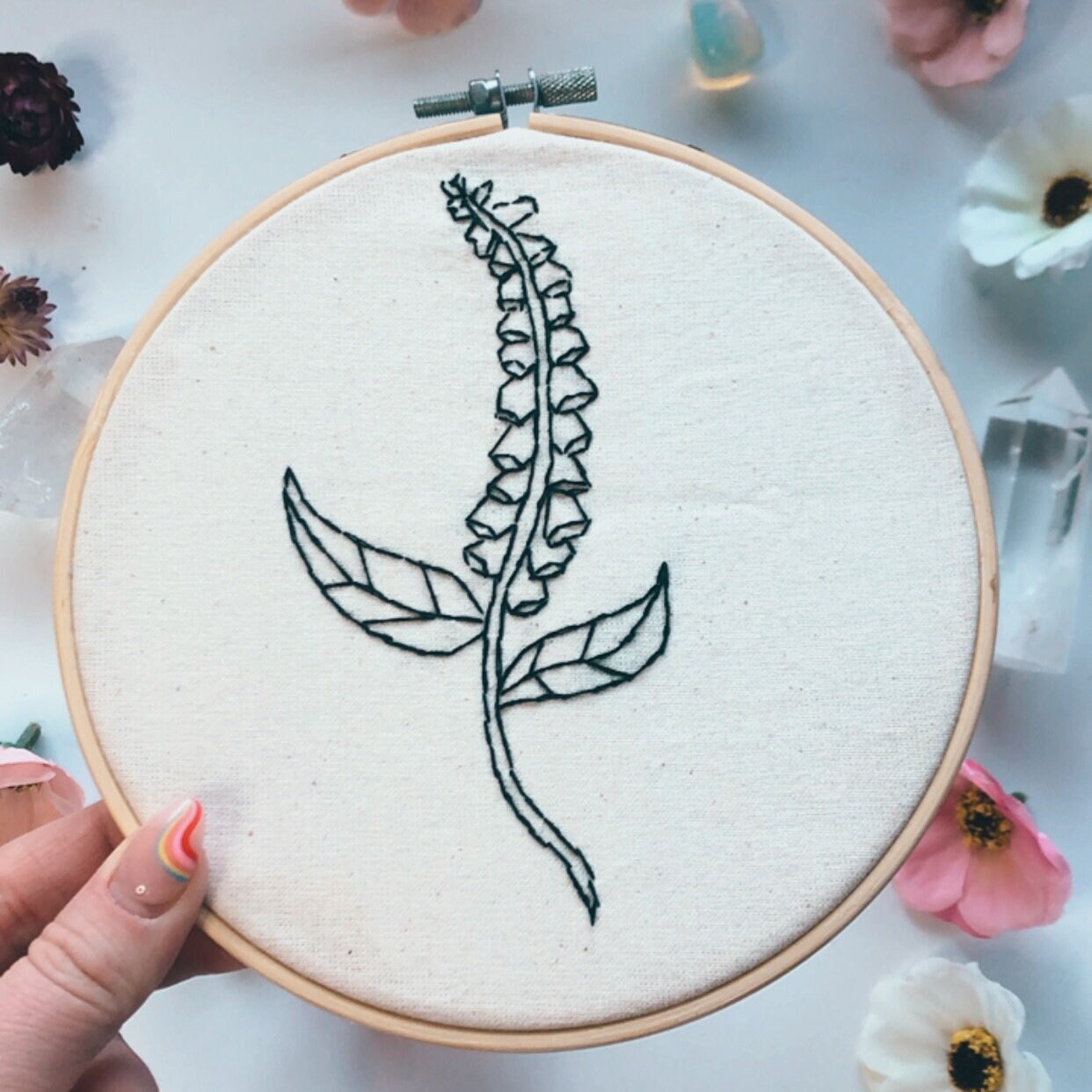 Foxglove Embroidery PDF Pattern - Etsy