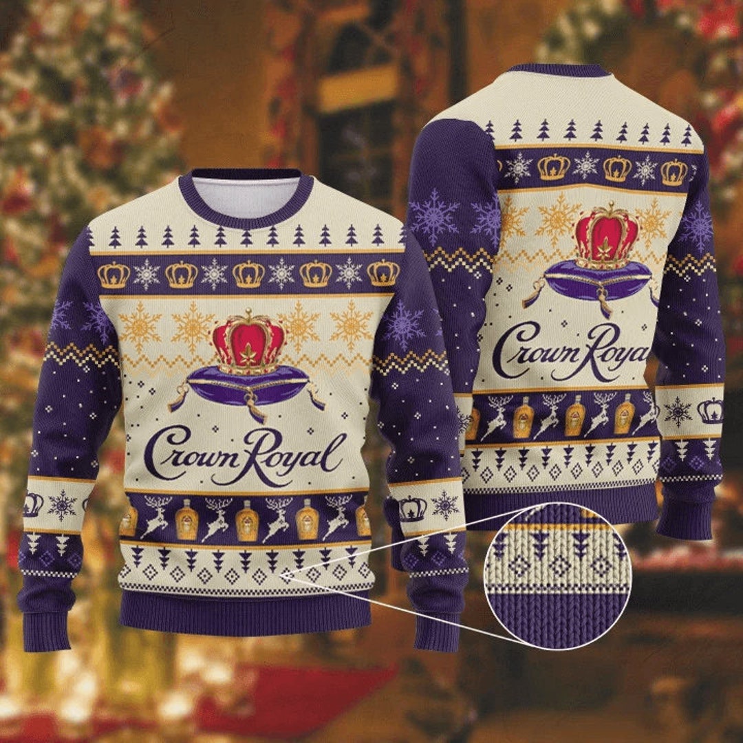 Crown Royal Ugly Christmas Sweater Crown Royal Ugly Sweater - Etsy
