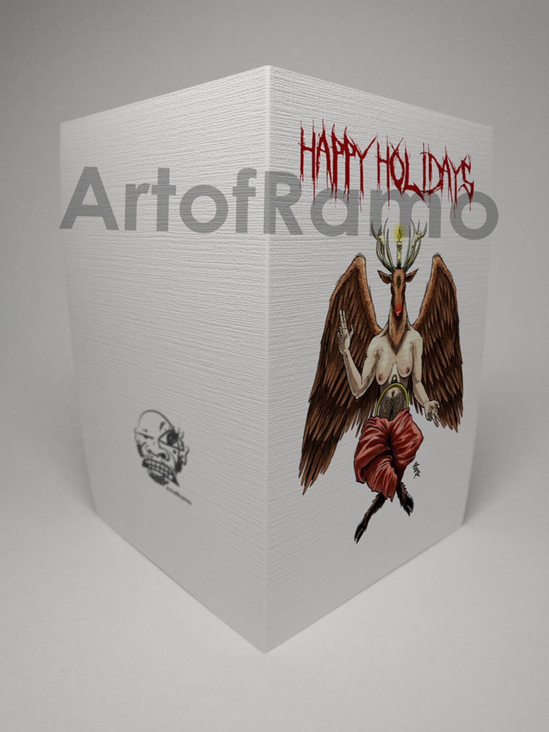 Rudolph Baphomet Holiday Greeting Card - Etsy