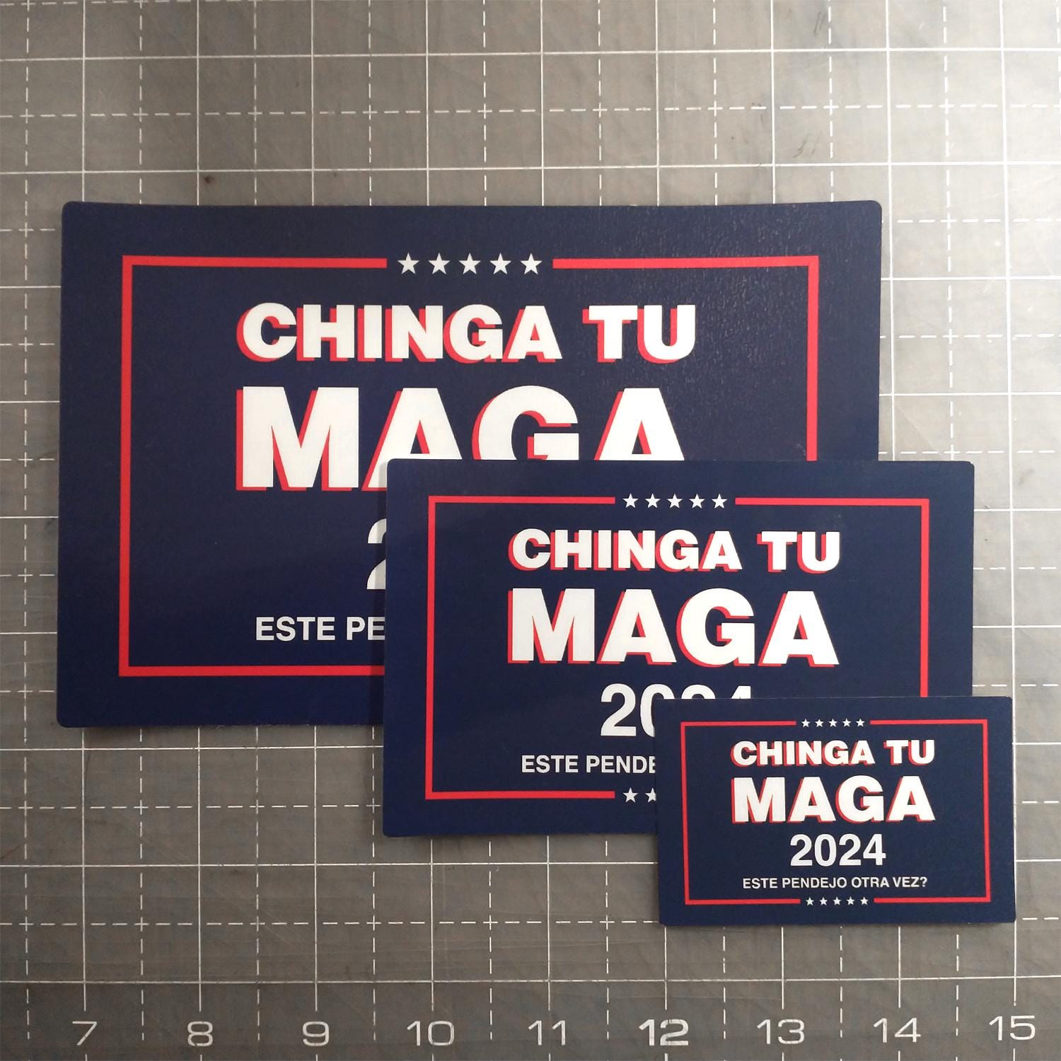 Chinga Tu MAGA 2024 Blue Sticker - Etsy
