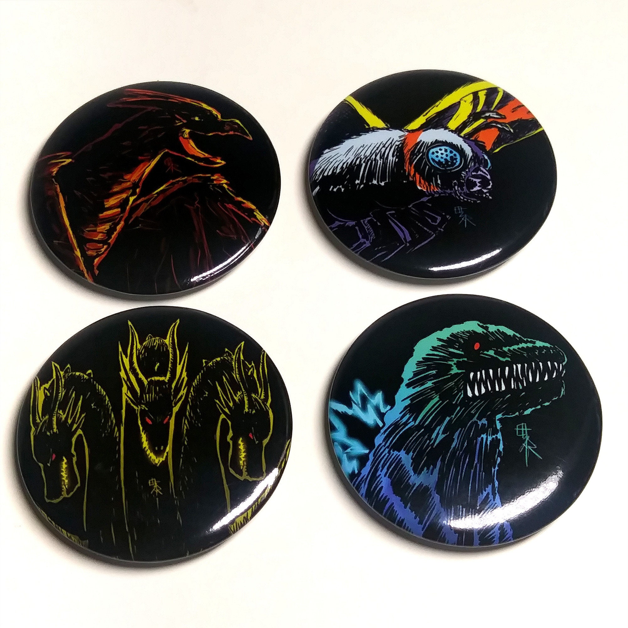 Godzilla KOTM Pins - Etsy