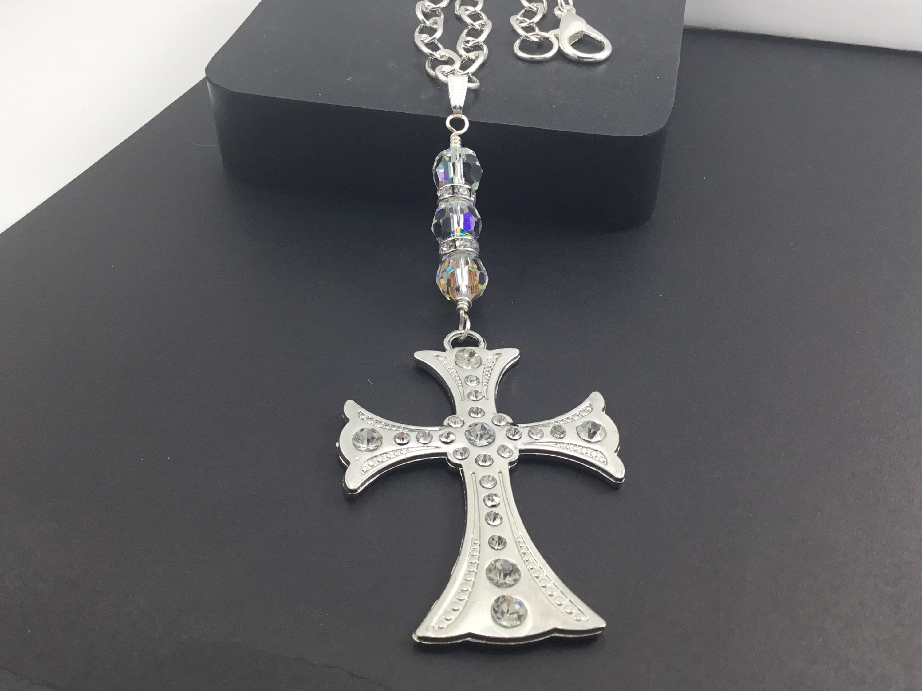 Cross Car Pendant/ Car Interior Decor/ Cross Car Rear View Mirror ...