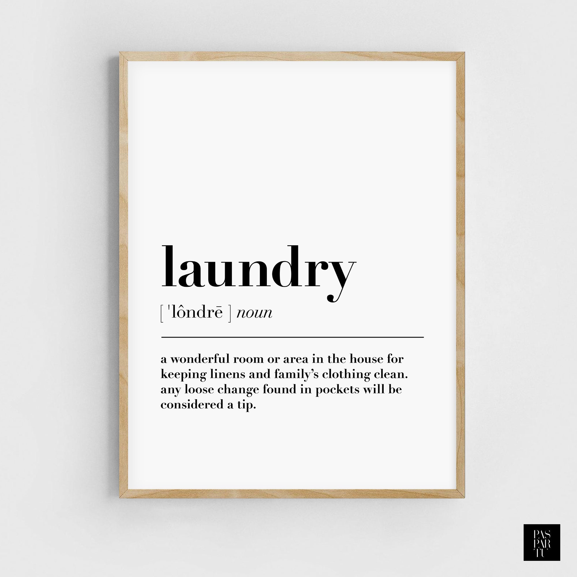 Laundry Definition Wall Art Print Laundry Printable Laundry | Etsy