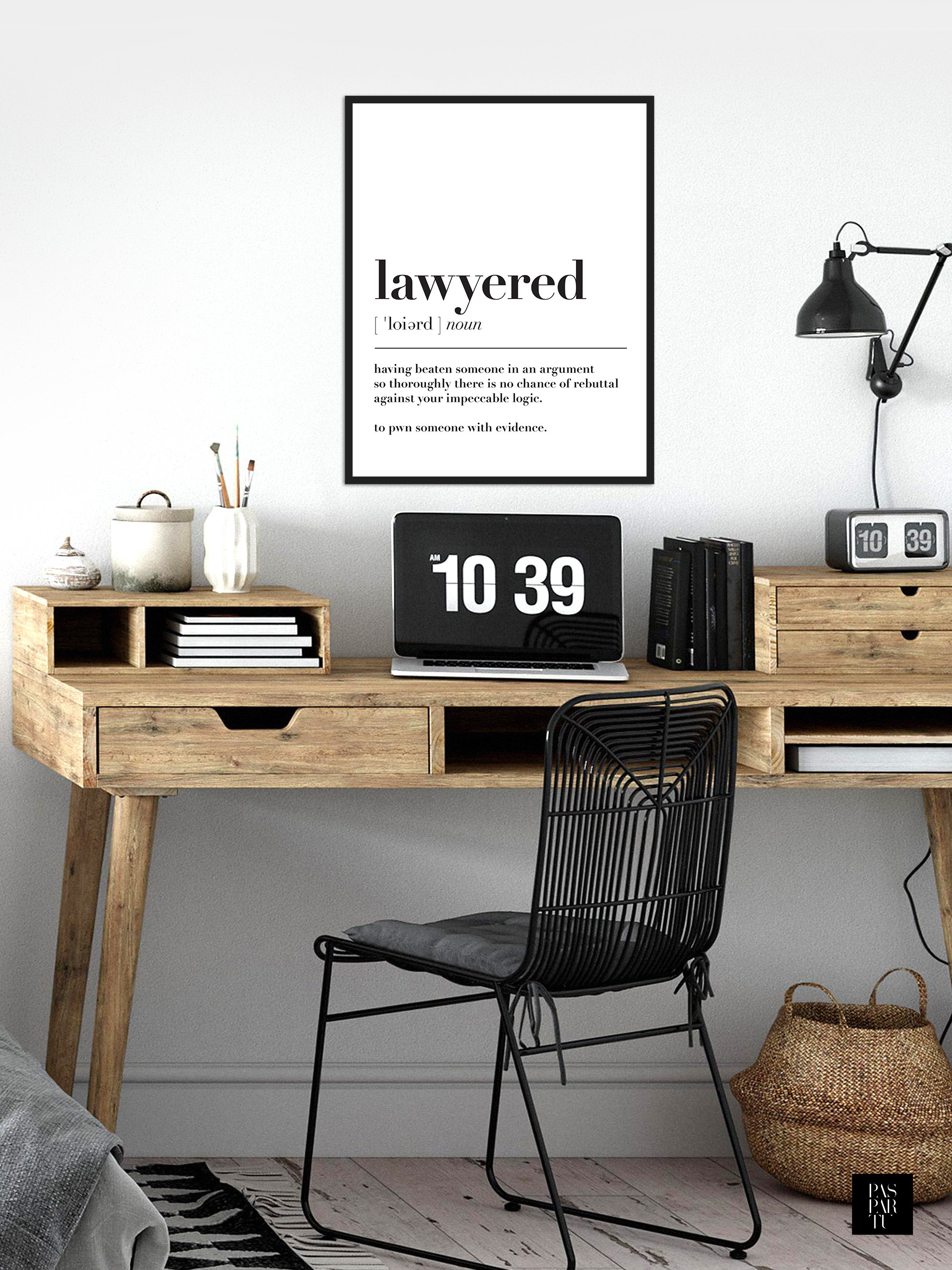 Lawyered Print Lawyer Poster Lawyered Definition Lawyer | Etsy