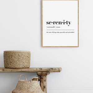 Serenity Definition Print Serenity Print Serenity Poster Serenity ...