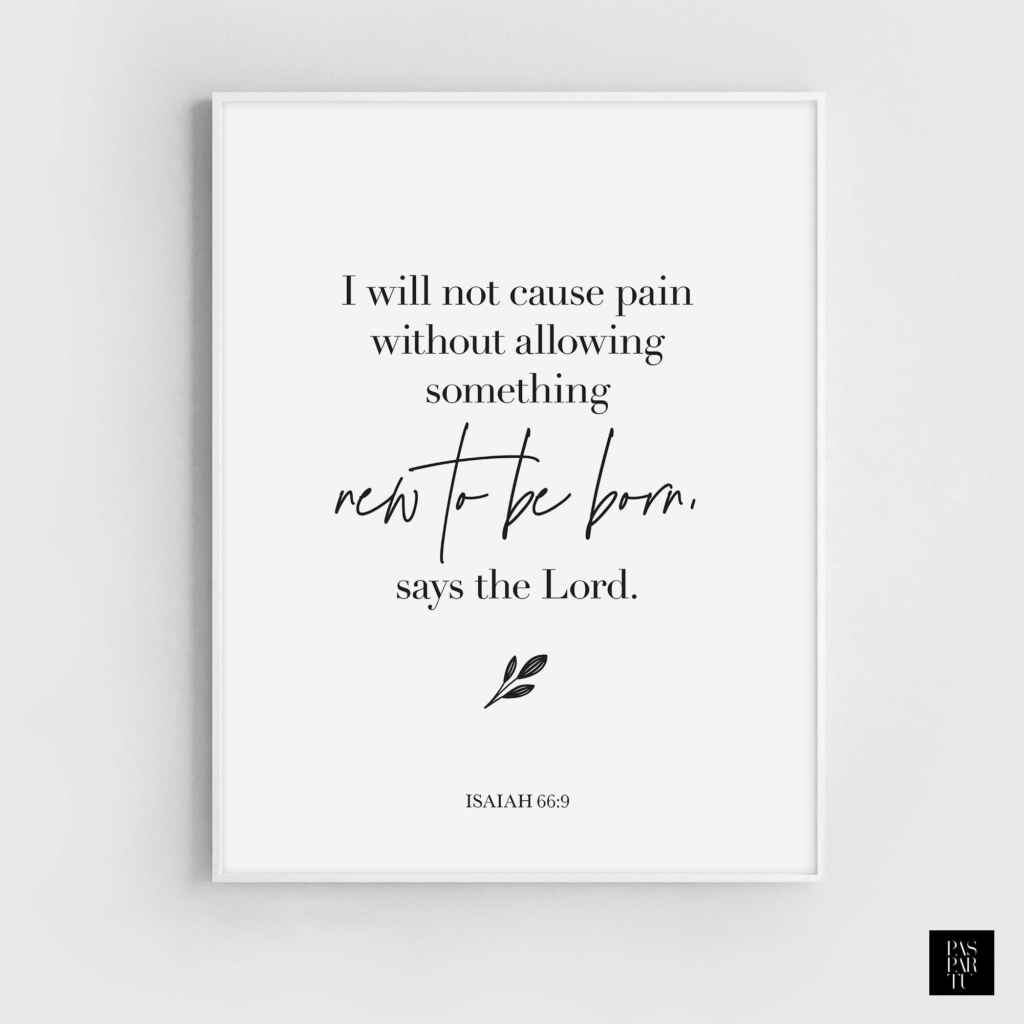 Isaiah 66:9 Modern Bible Verse Print Scripture Digital Print | Etsy