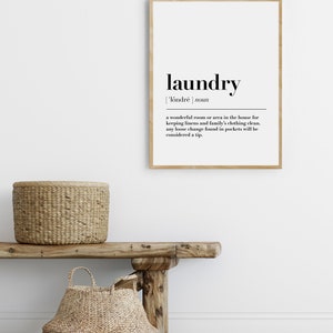 Laundry Definition Wall Art Print Laundry Printable Laundry Quote Print ...