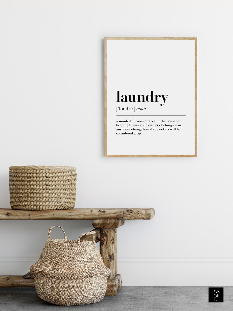 Laundry Definition Wall Art Print Laundry Printable Laundry | Etsy