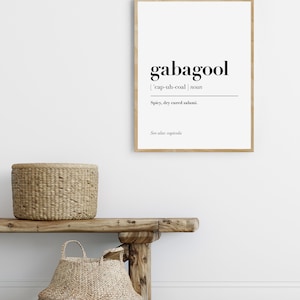 Gabagool Definition Wall Art Print Gabagool Printable Capicola ...