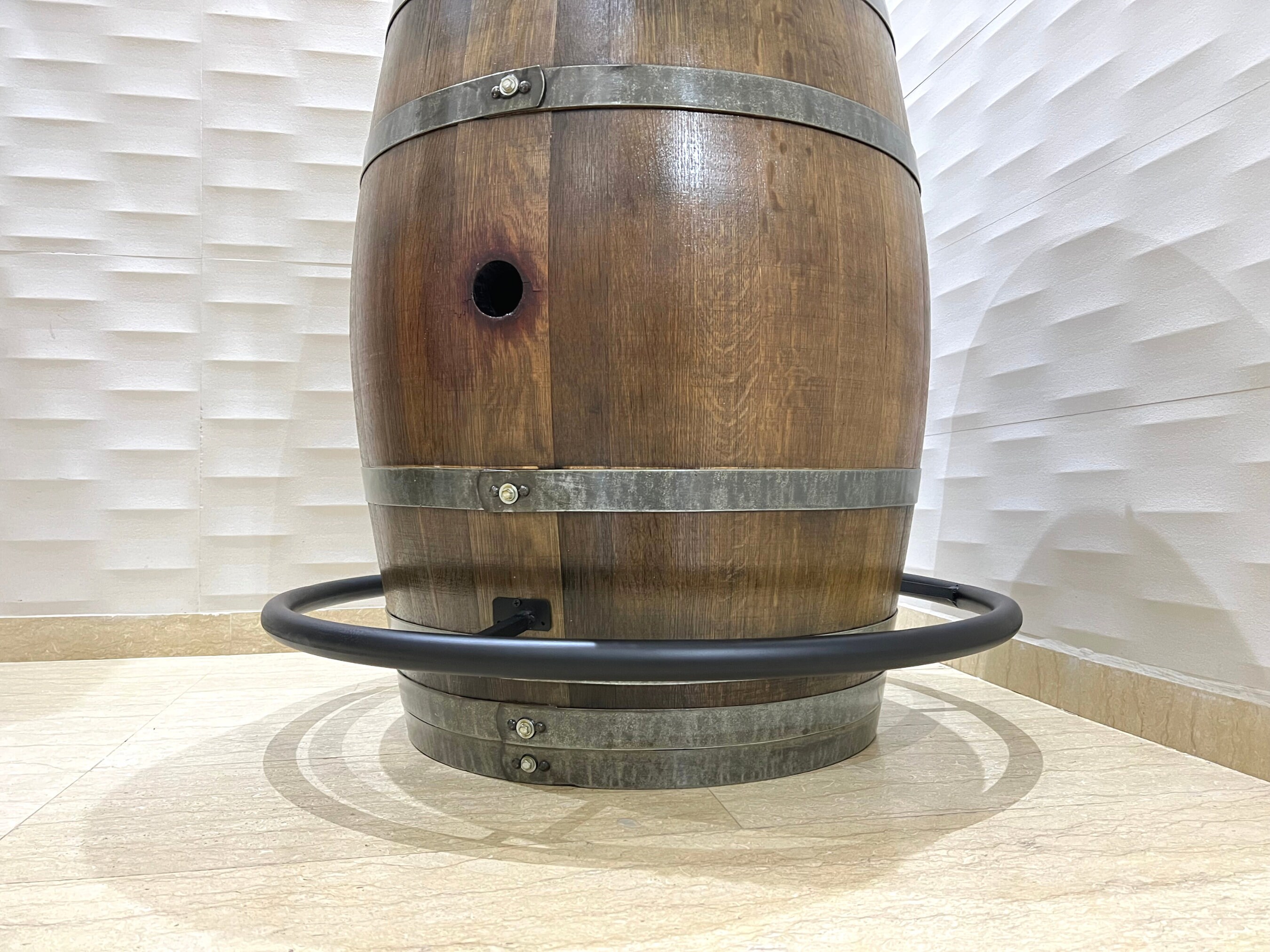 Whiskey and Wine Barrel Footrest, Fits Any Standard 53-59 Gallon Barrel ...