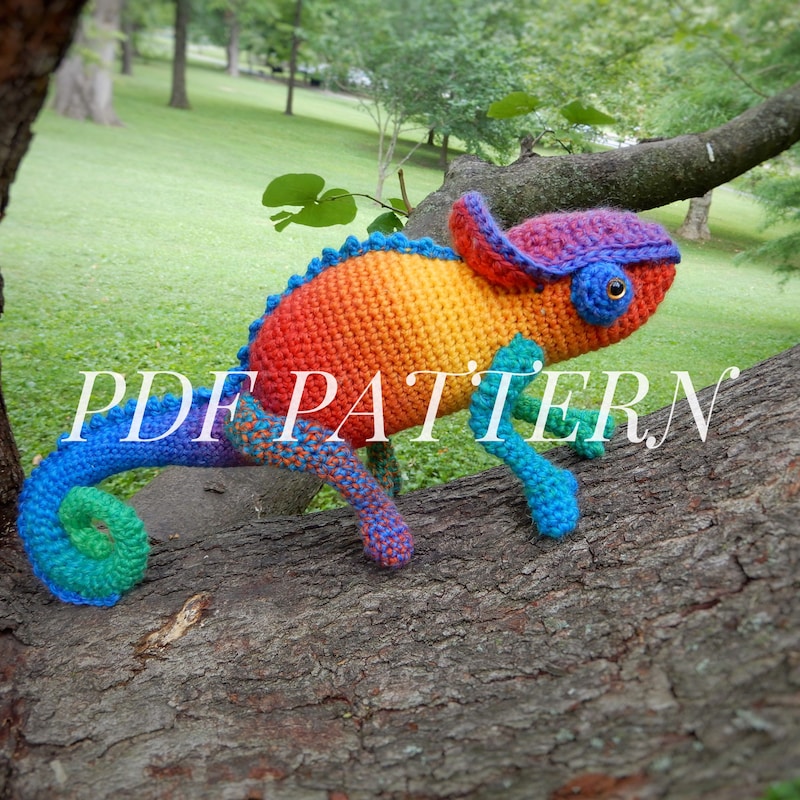 Crochet Chameleon Pattern - Etsy