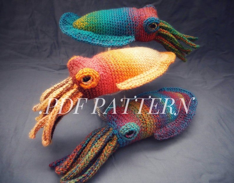 PATTERN ONLY Rainbow Cuttlefish Amigurumi PDF - Etsy Canada