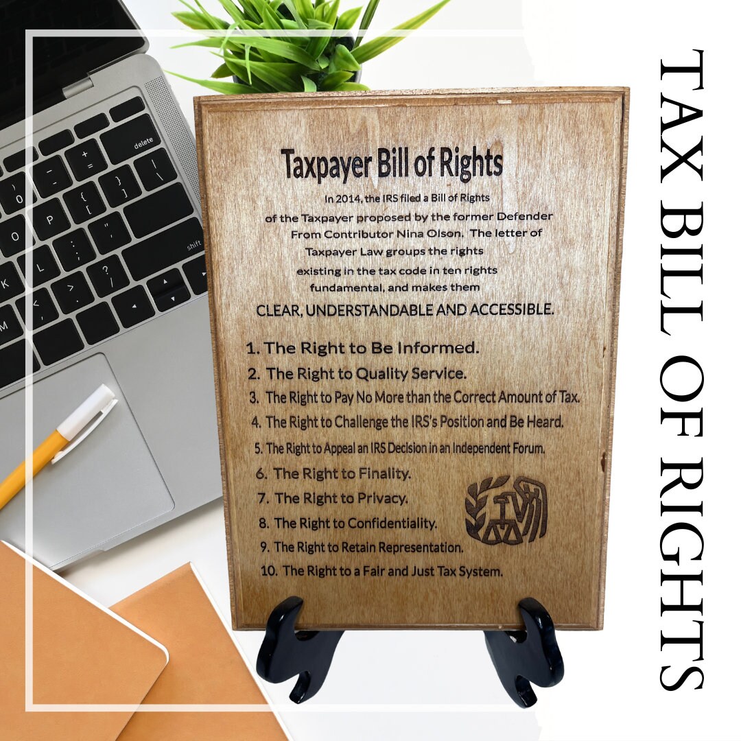 Taxpayer Bill of Rights Plaque — Collector’s Edition - Etsy