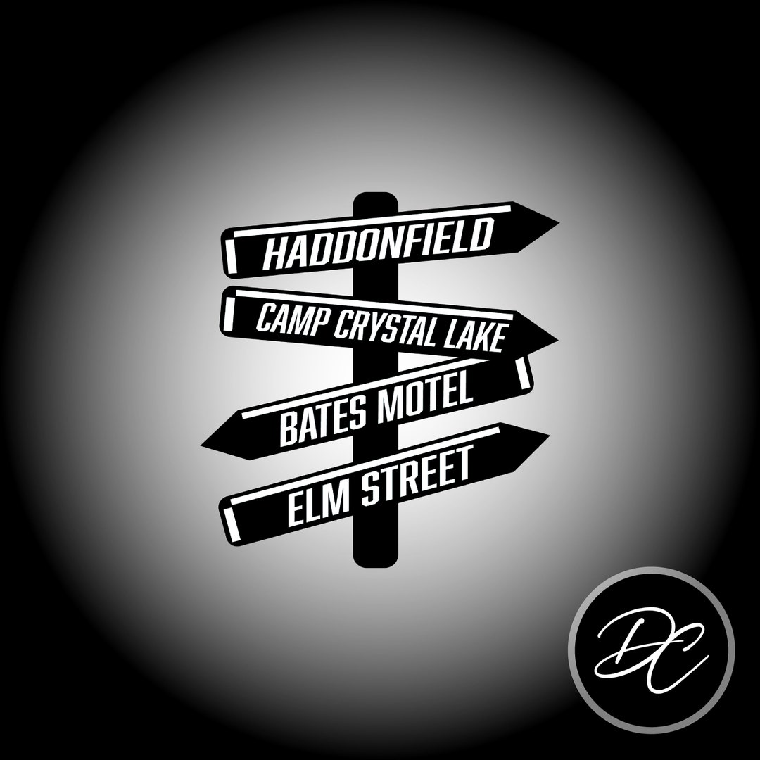 Horror Movie Directions Decal – Horror/movie | Car Window Decal ...