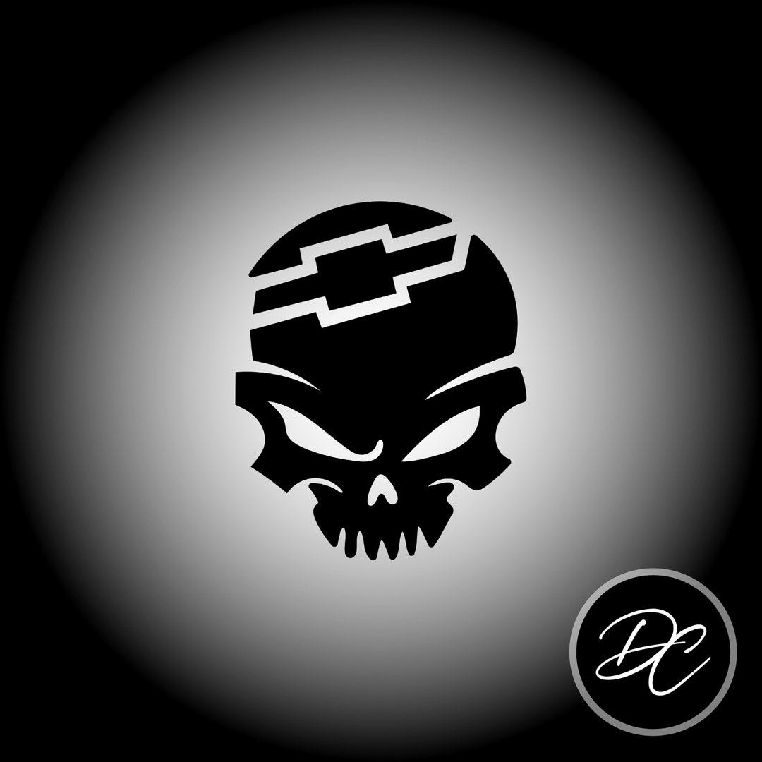 Chevy Skull Decal – America | Car Window Decal | Laptop Decal | Vinyl ...
