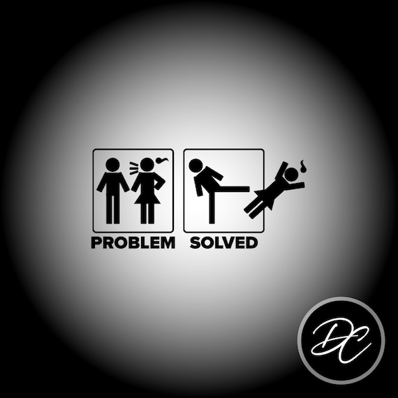 Problem Solved Decal JDM/KDM/EURO Car Window Decal - Etsy