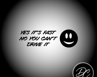Drive Fast Decal - Etsy