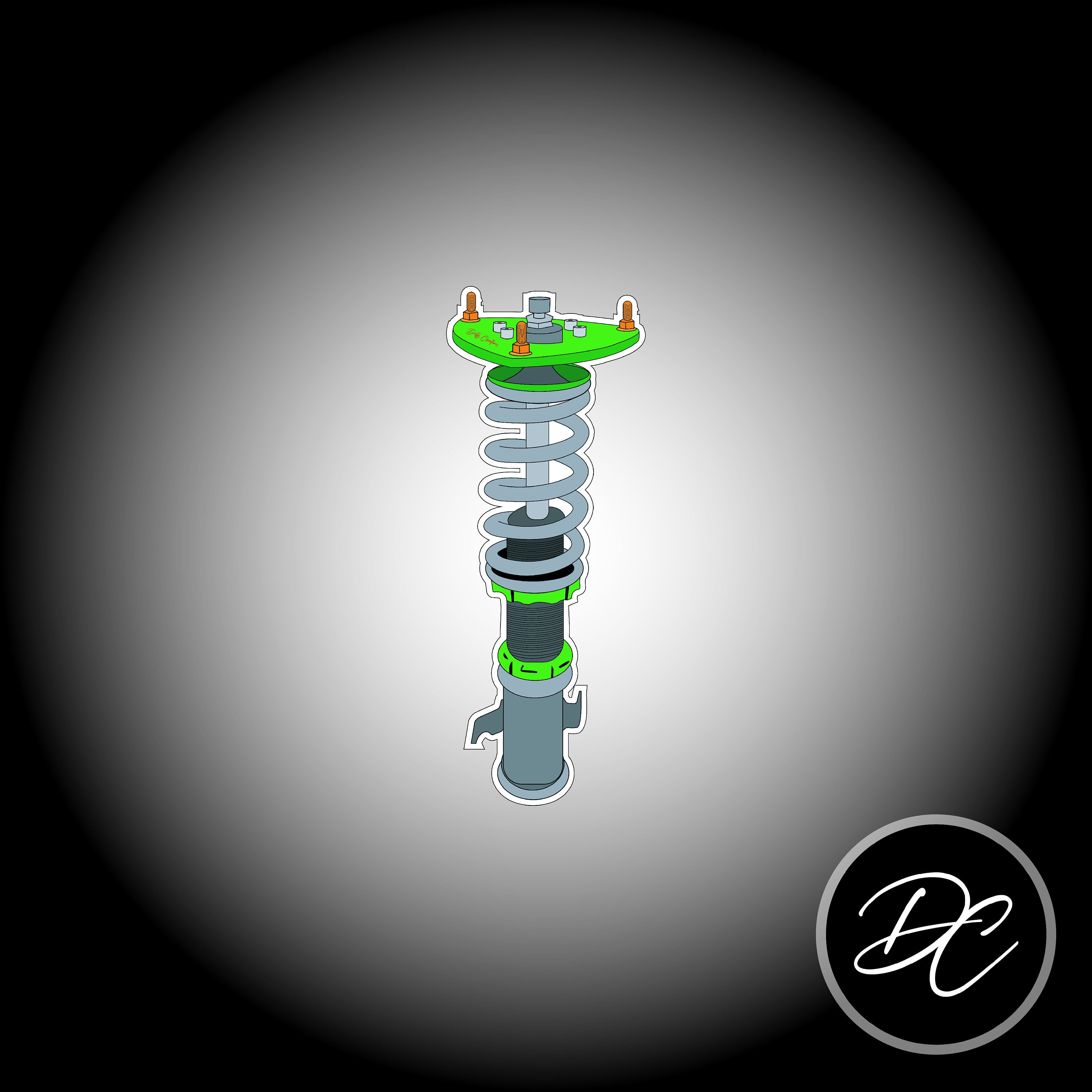 Coilover Colour Decal JDM Car Window Decal Laptop Decal - Etsy