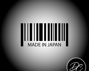 Made in Japan Barcode Vinyl Decal Sticker - Etsy