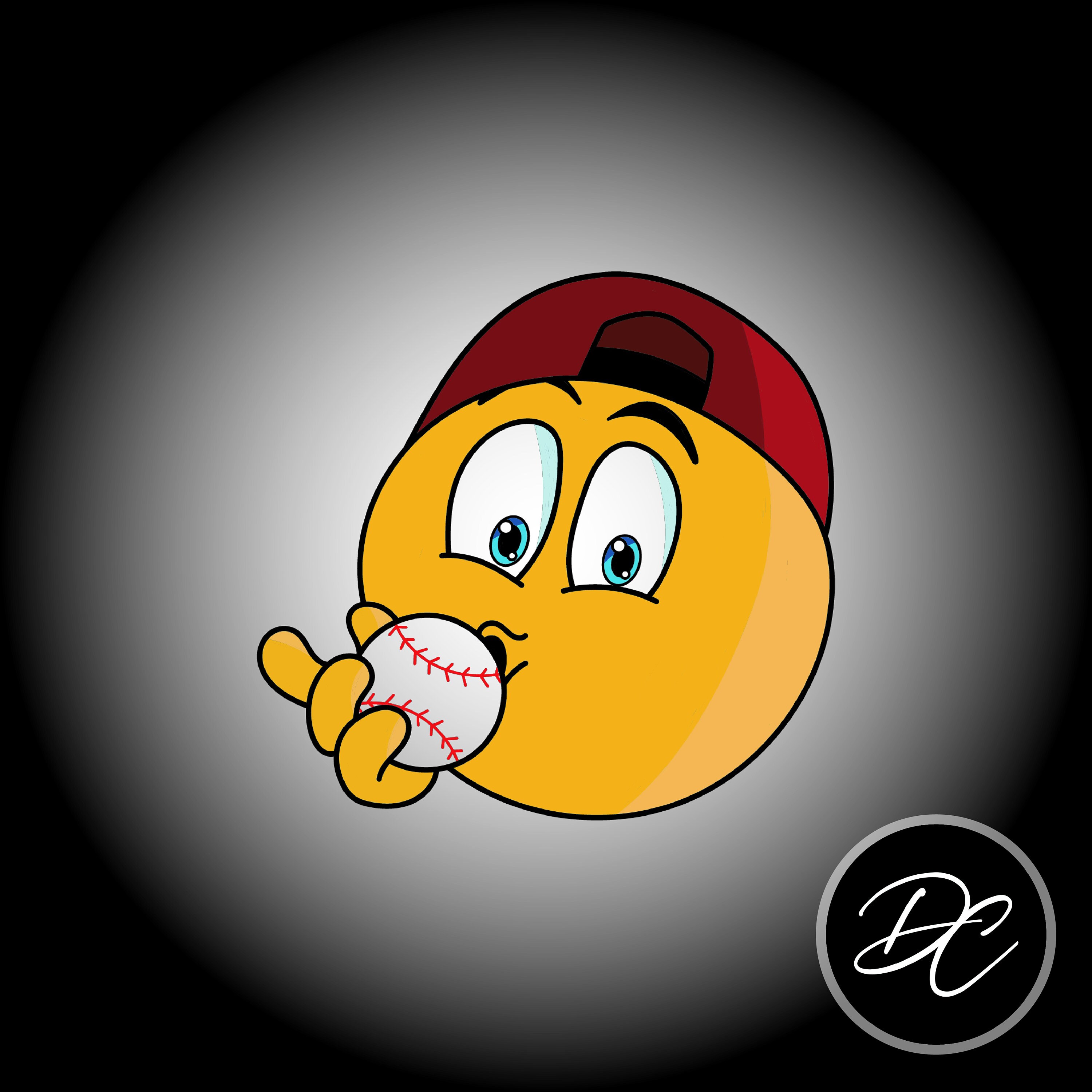 Baseball Emoji Colour Decal Sports Car Window Decal - Etsy