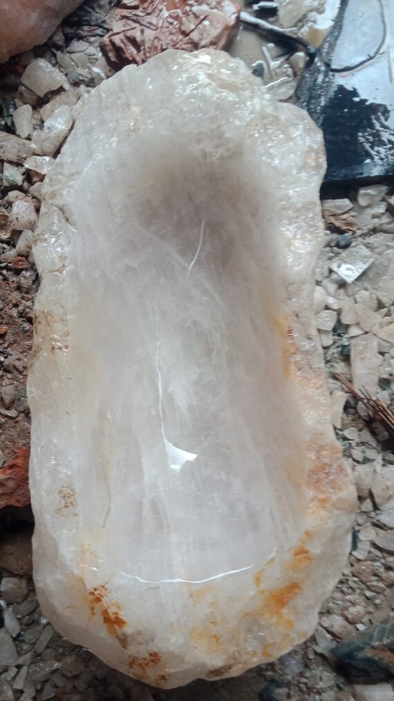 White Quartz Natural Sinkwhite Quartz Natural Bowlgemstone - Etsy