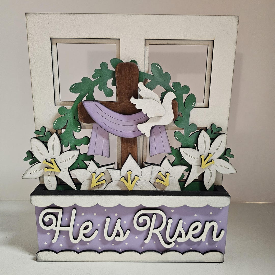 Interchangeable Window Box: Seasonal Home Decor, Easter Inserts Made to ...