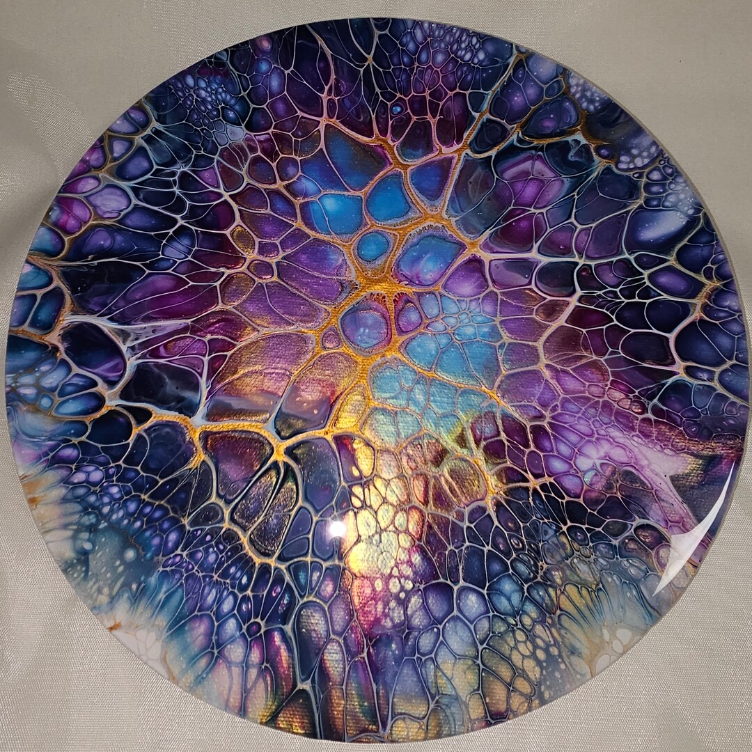 Artwork | Painting | Abstract Art | Fluid Art Round Canvas 10" | Home ...
