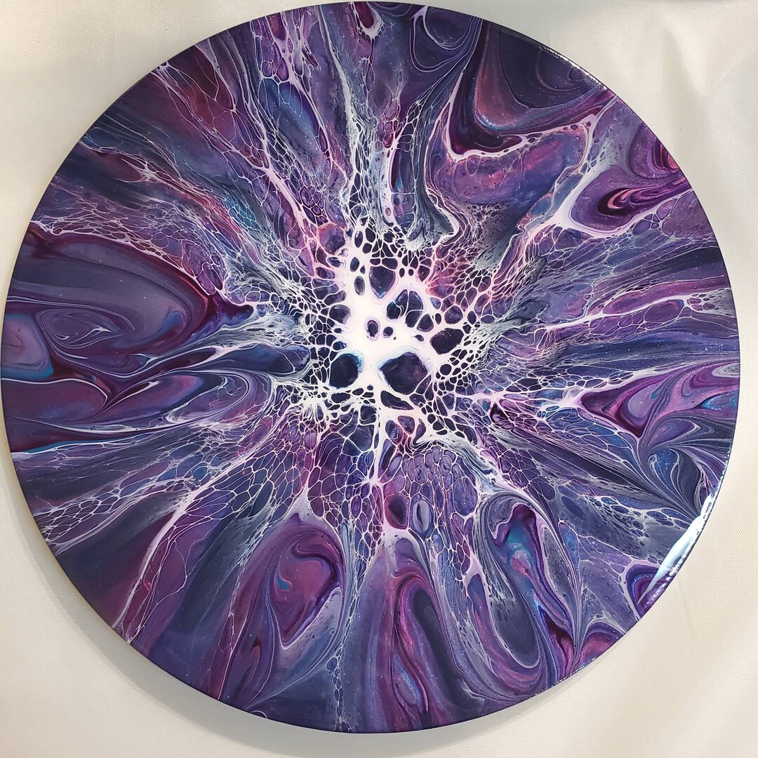 Artwork Painting 10 Round Abstract Art Acrylic Painting Easel Included ...