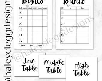 Bunco Table Signs - Etsy