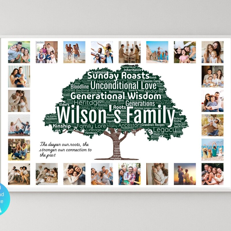 Tree Word Cloud - Etsy