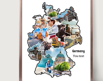 Germany Collage Germany Map Photo Collage Travel Photo - Etsy